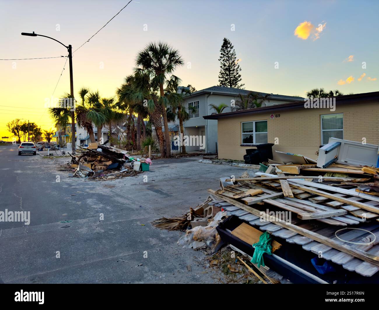 Storm damage after a hurricane Milton in Florida - SAINT PETERSBURG ...