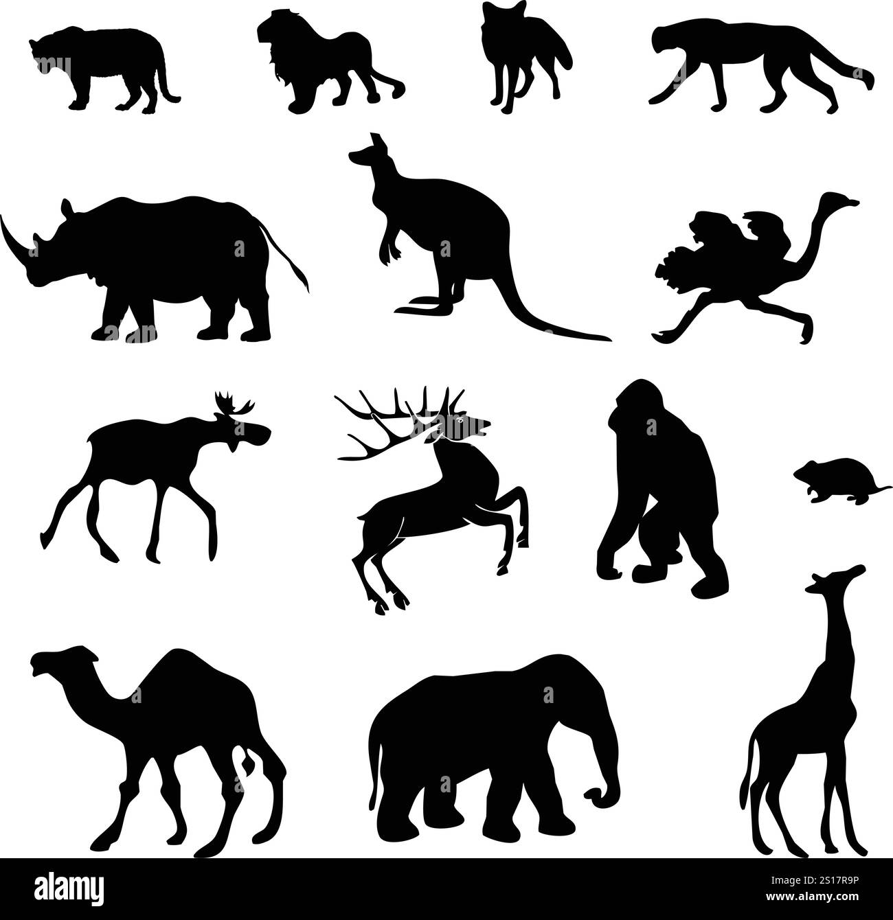Set of animals icon with isolated background Stock Vector Image & Art ...