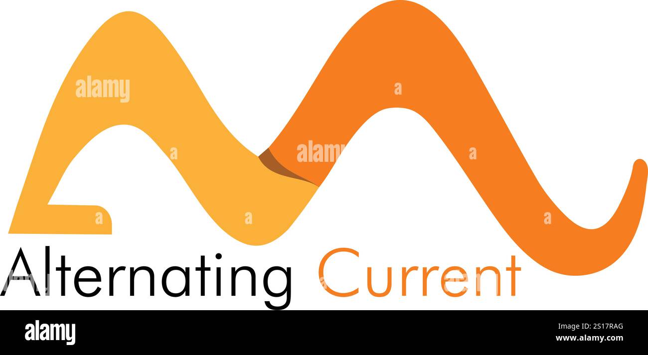 Creative Alternating Current Logo Icon Vector With Isolated Background Stock Vector Image & Art ...