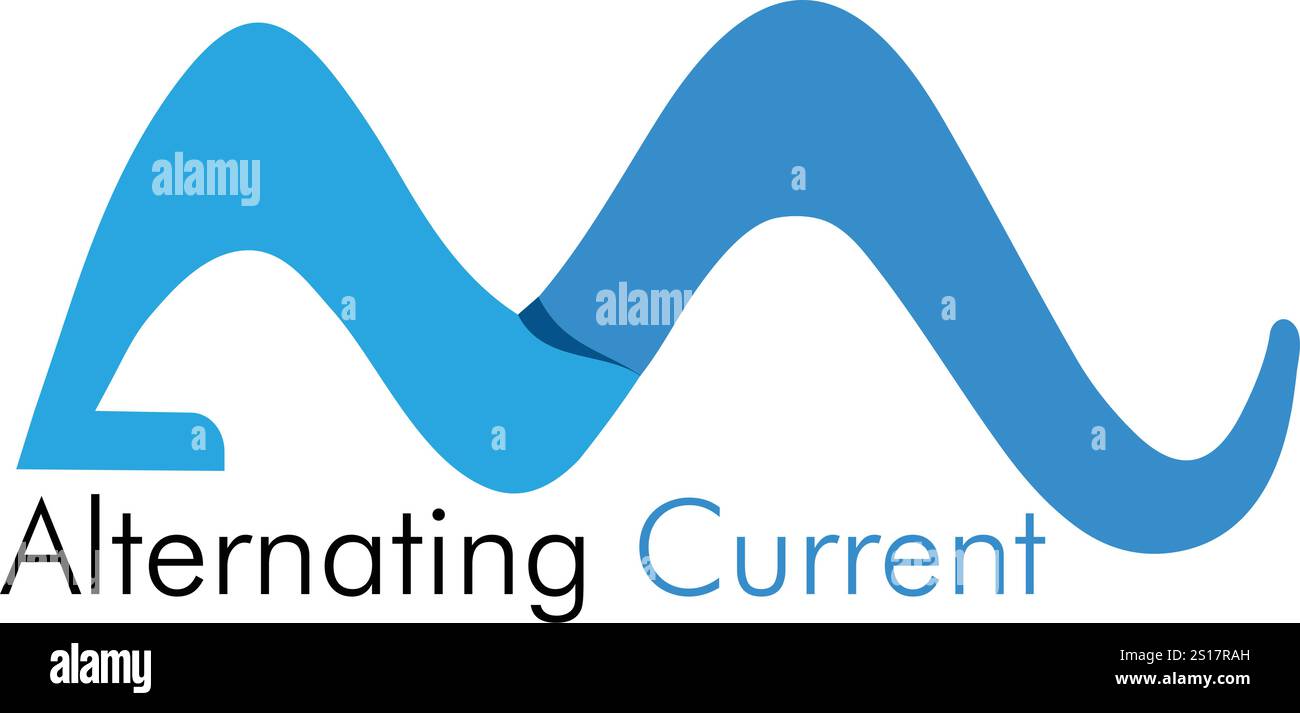 Creative Alternating Current Logo Icon Vector With Isolated Background Stock Vector Image & Art ...