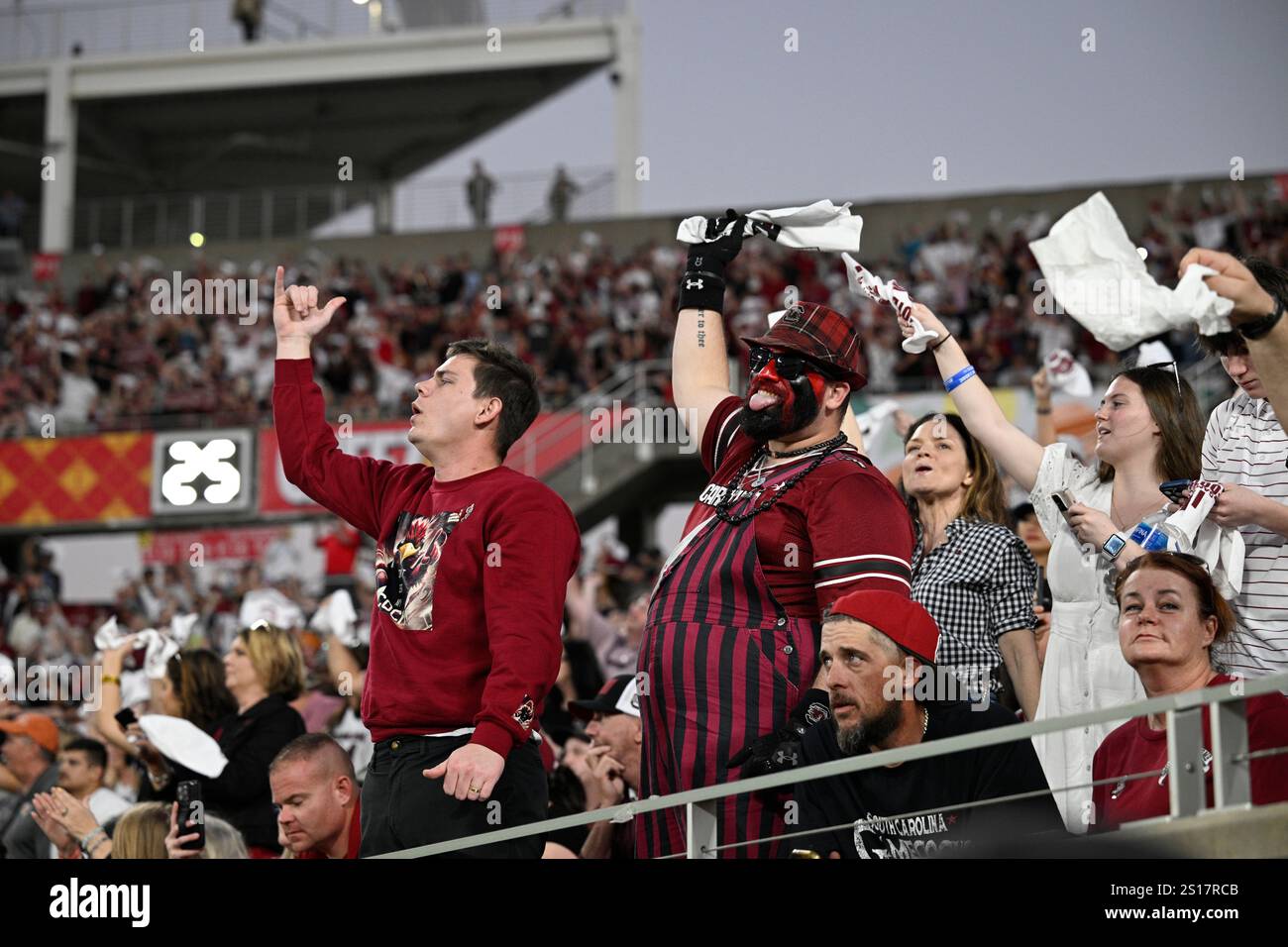 South Carolina fans cheer in the stands during the second half of the ...