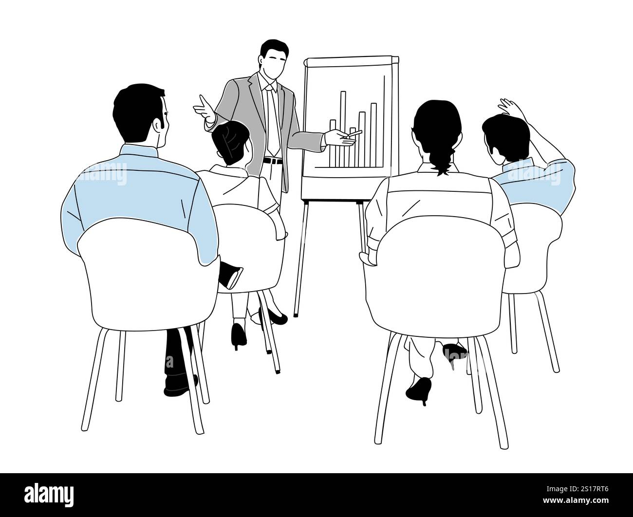 Business man making sale Stock Vector Images - Alamy