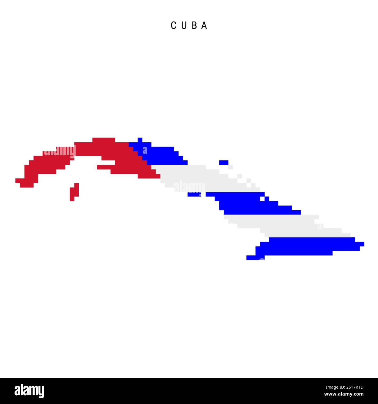 Cuba pixel flag map icon. Flat vector illustration isolated on white Stock Vector Image & Art ...