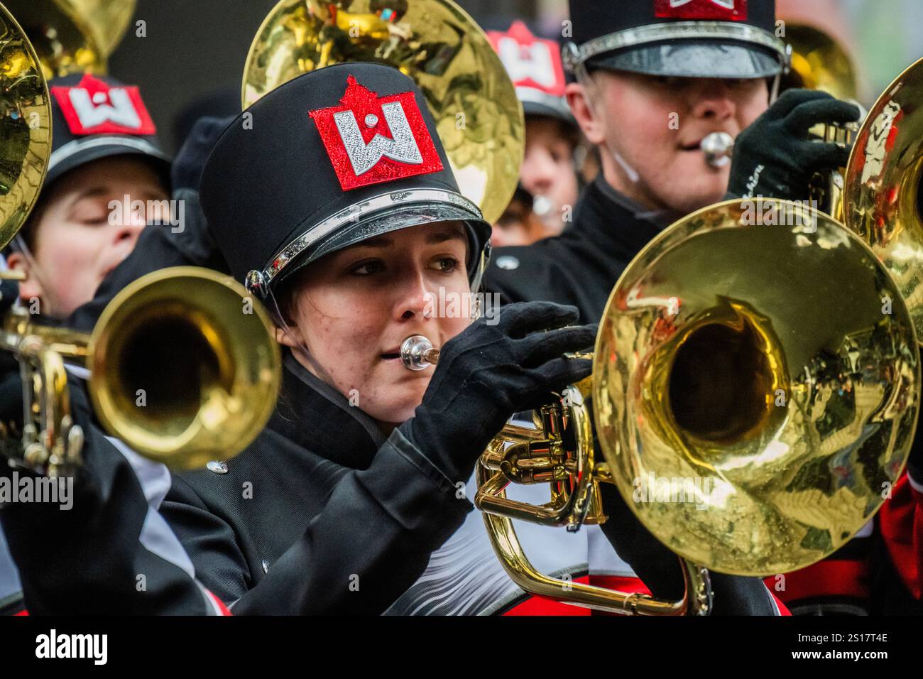 London, UK. 1st Jan, 2025. Pouring rain does not stop final ...