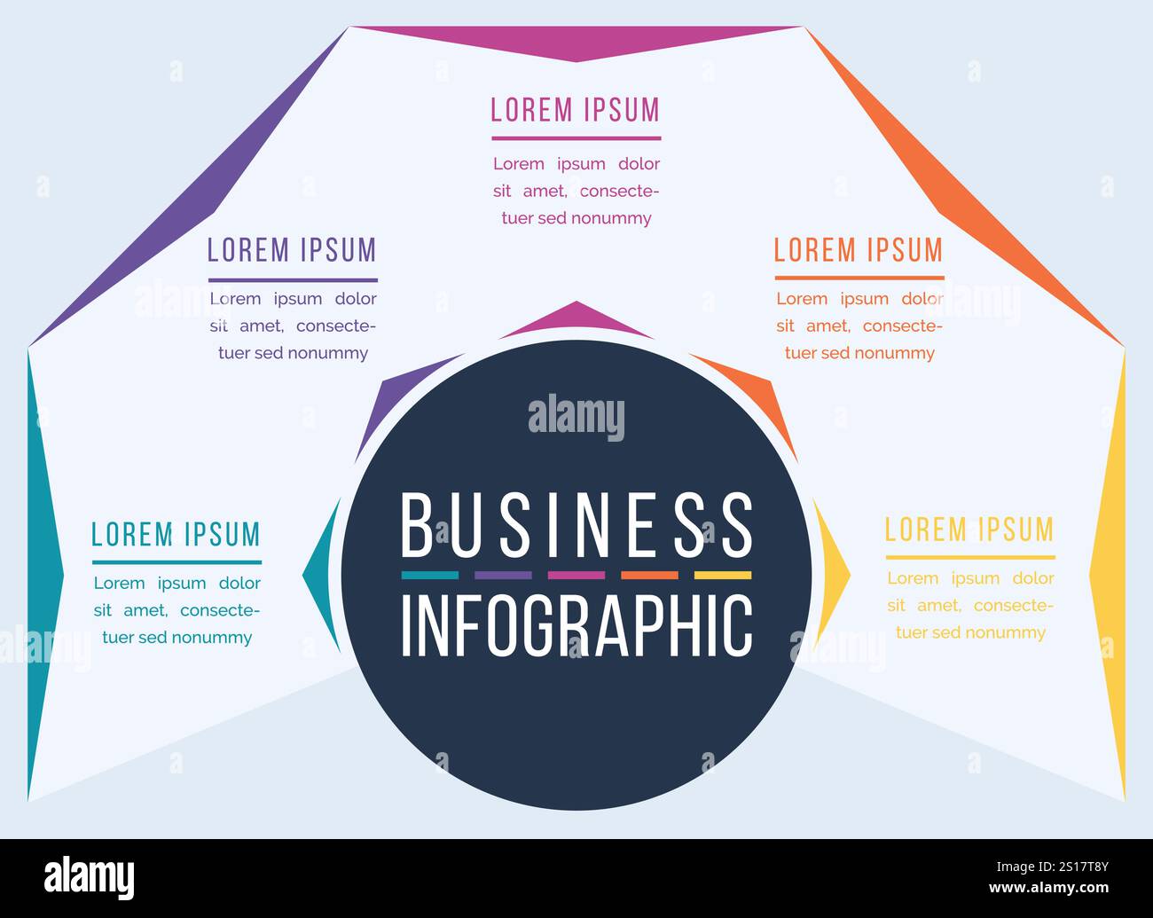 5 Steps business Infographic design 5 steps, objects, elements or ...