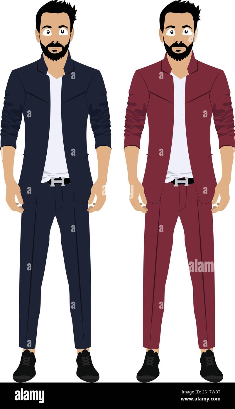 Stylish Men Character Set illustration Stock Vector Image & Art - Alamy