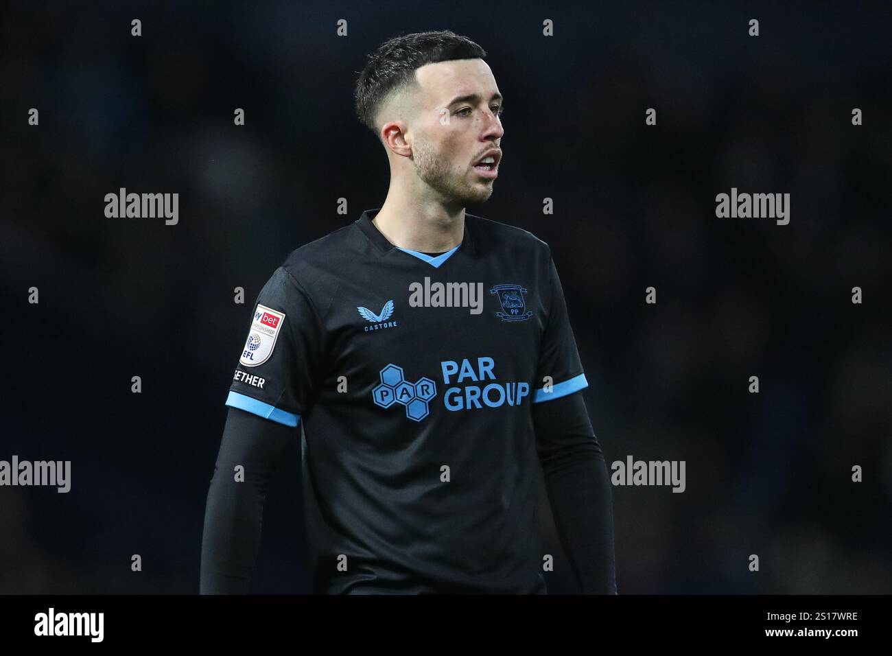 West Bromwich, UK. 01st Jan, 2025. Sam Greenwood of Preston North End ...