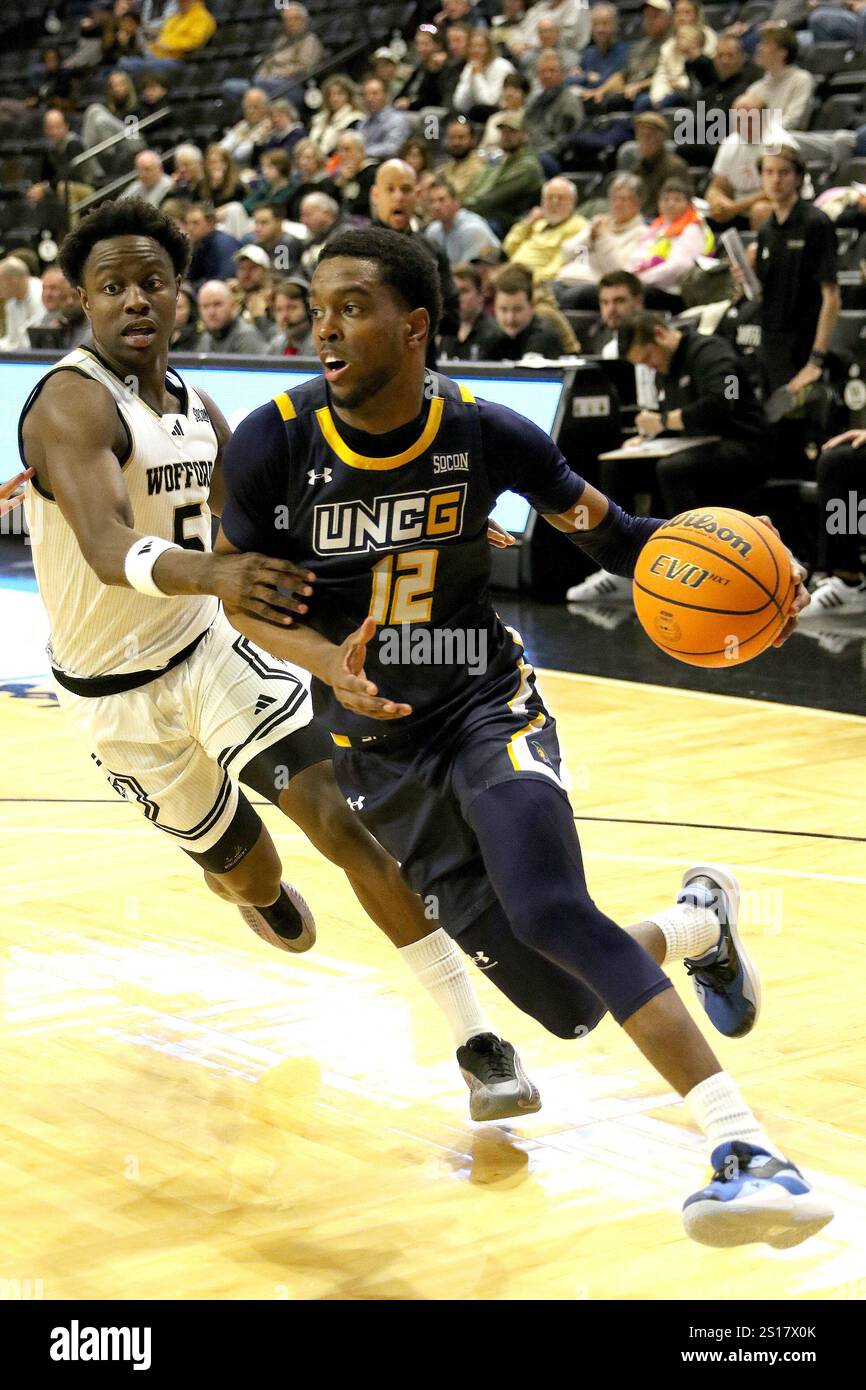 SPARTANBURG, SC - JANUARY 01: Wofford Terriers guard Justin Bailey (5 ...