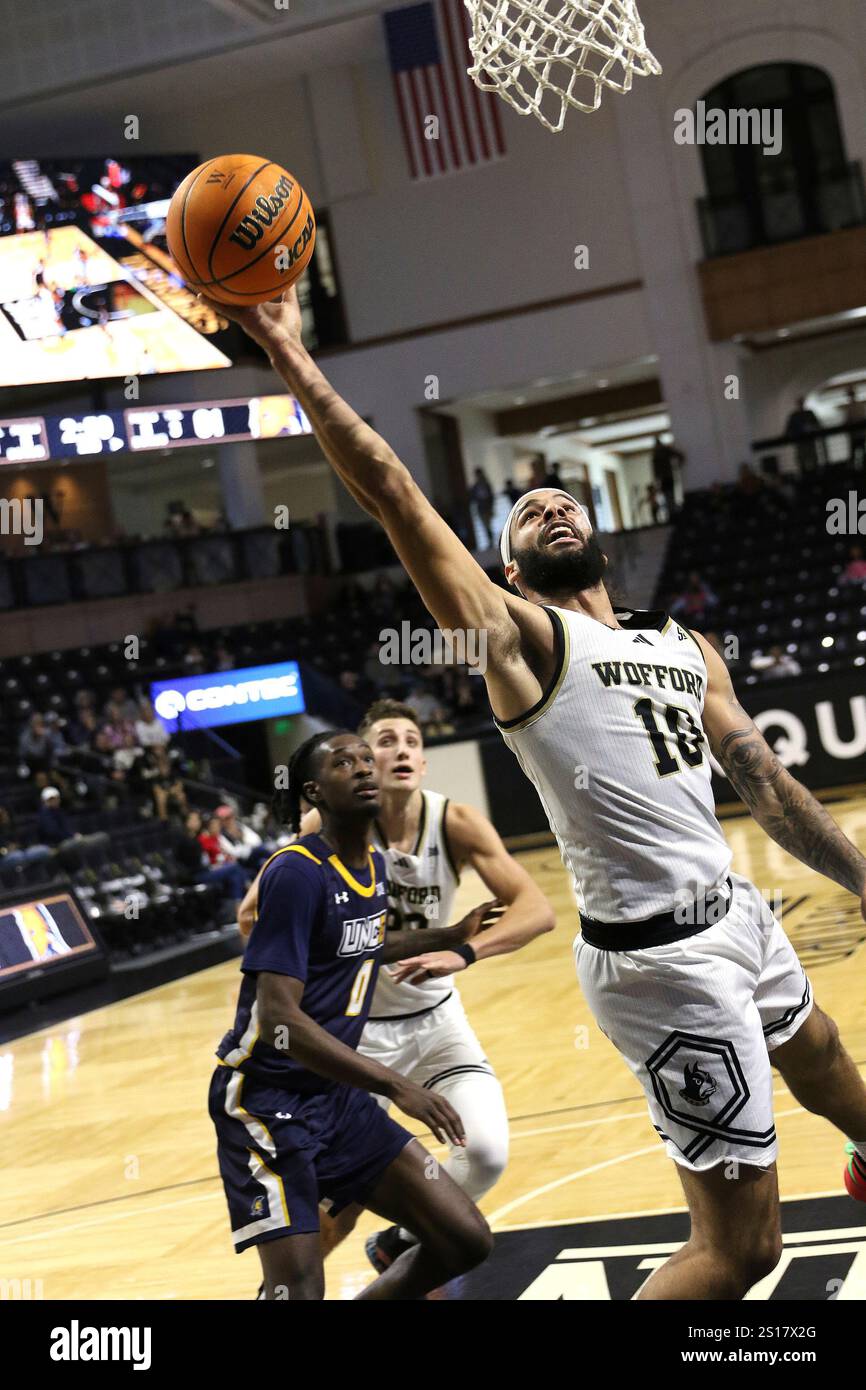 SPARTANBURG, SC - JANUARY 01: Wofford Terriers guard Corey Tripp (10 ...