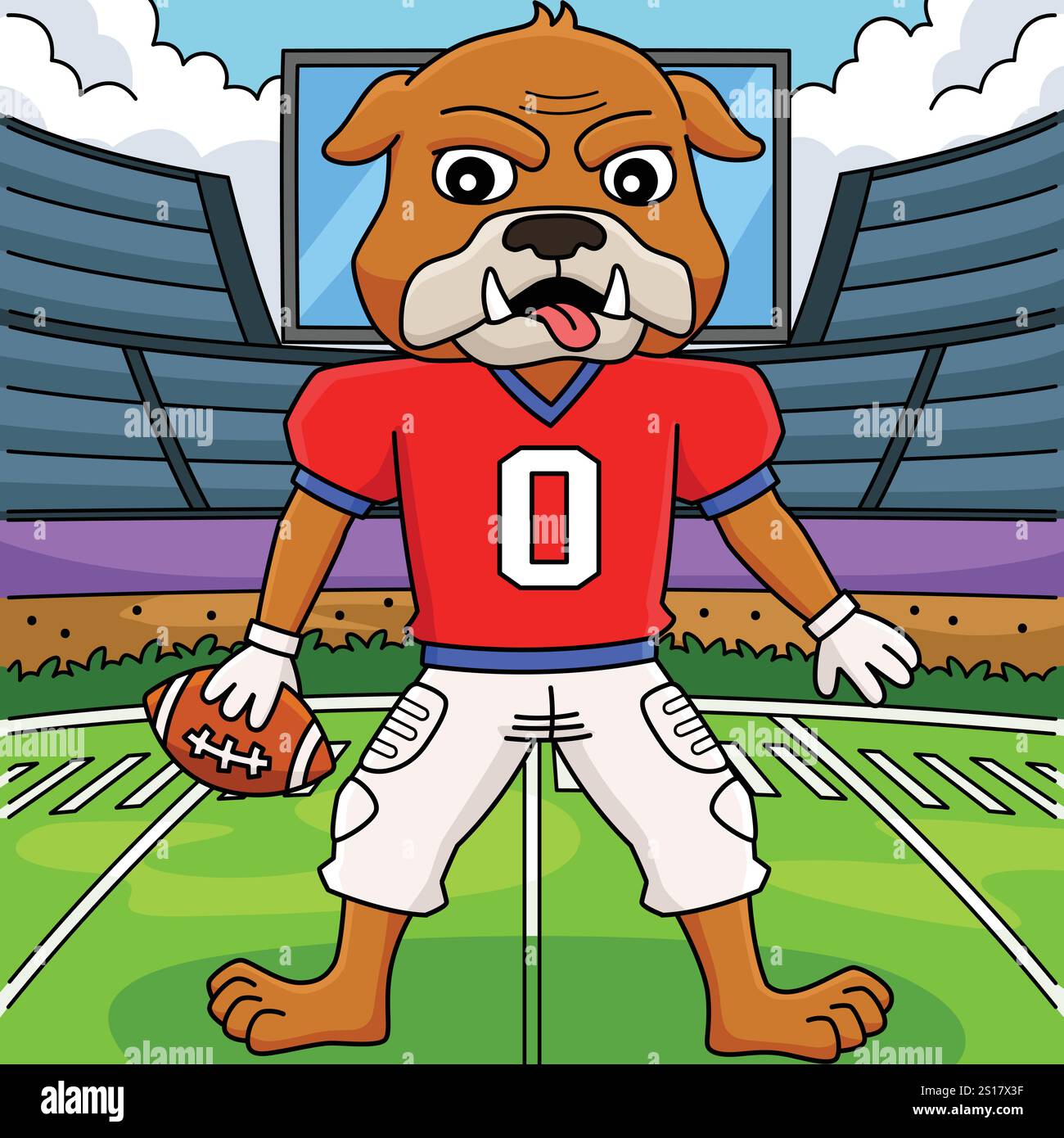 American Football Mascot Colored Cartoon Stock Vector Image & Art - Alamy