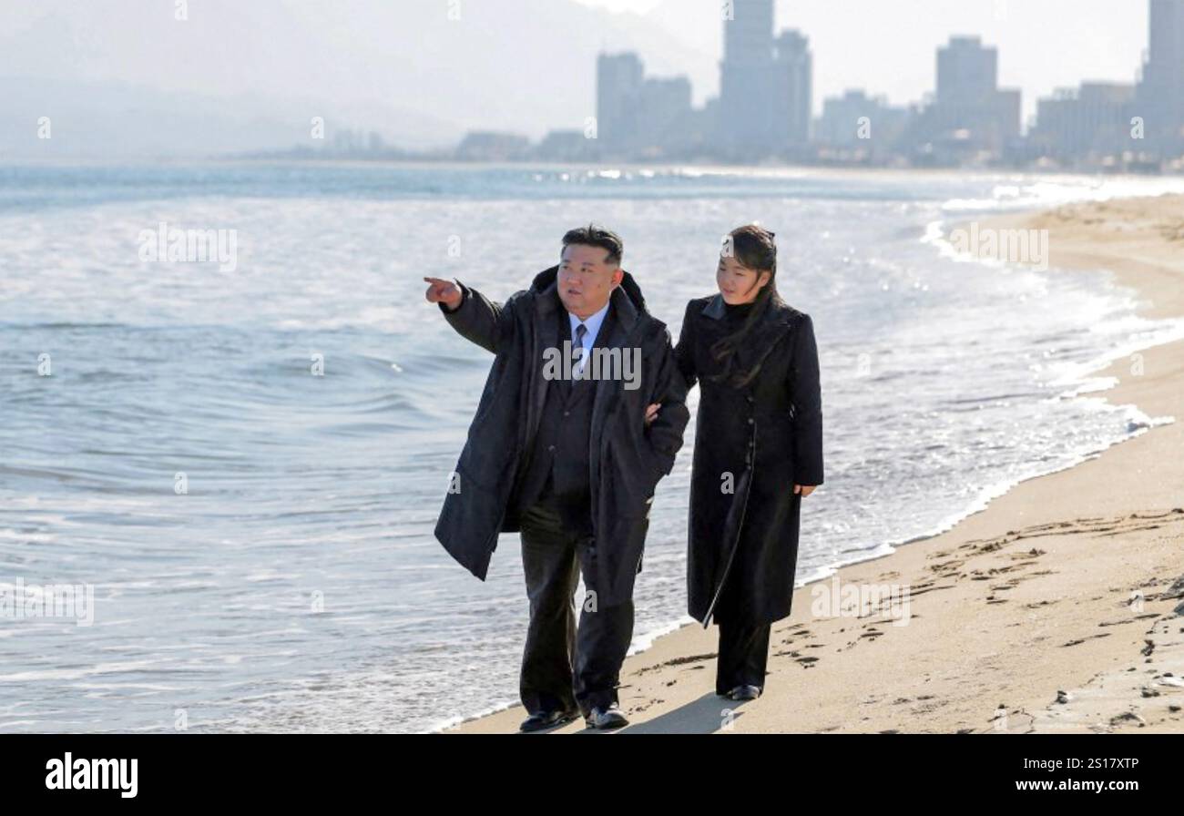 KIM JONG-UN, North Korean Supreme Leader and his daughter Kim Ju-ae ...
