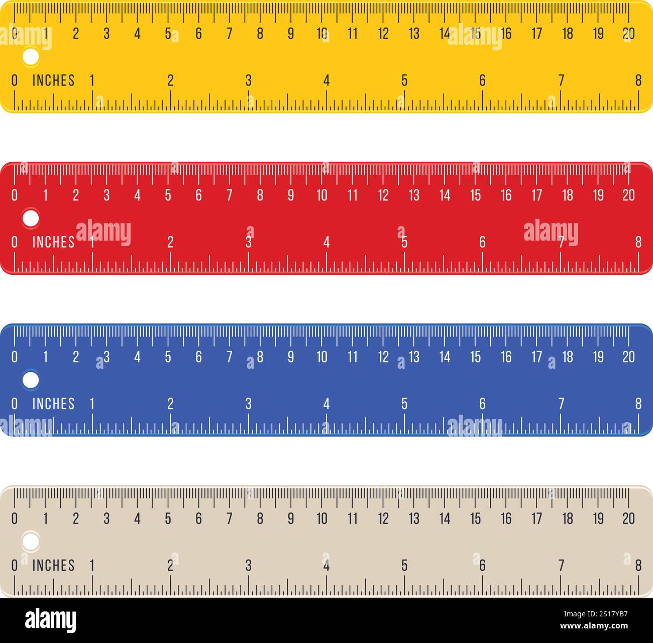 Rulers in centimeters, millimeters and inches. Vector illustration set Stock Vector Image & Art ...