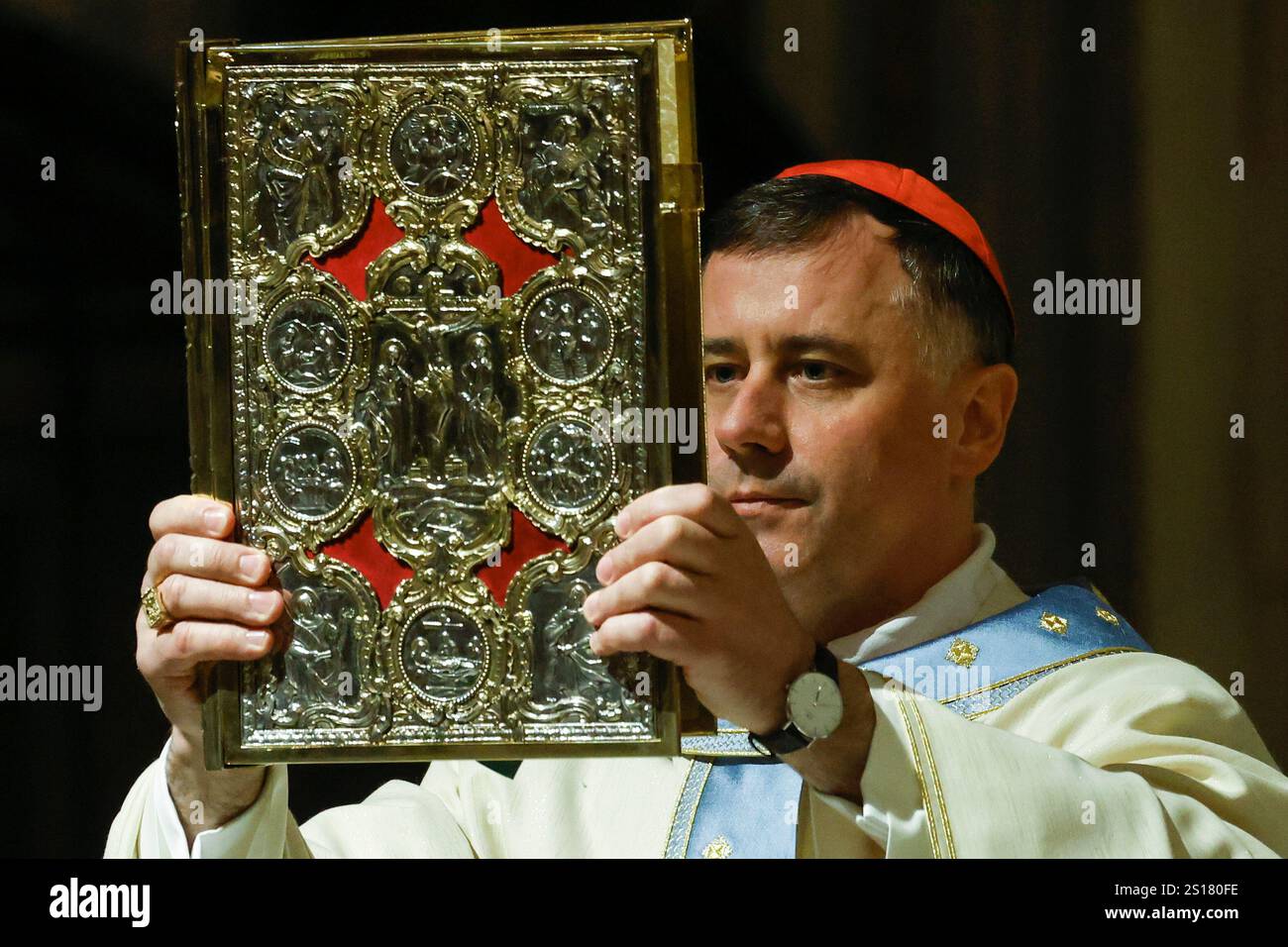Rome, Italy, 1 January, 2025. Cardinal Rolandas Makrickas celebrates a ...