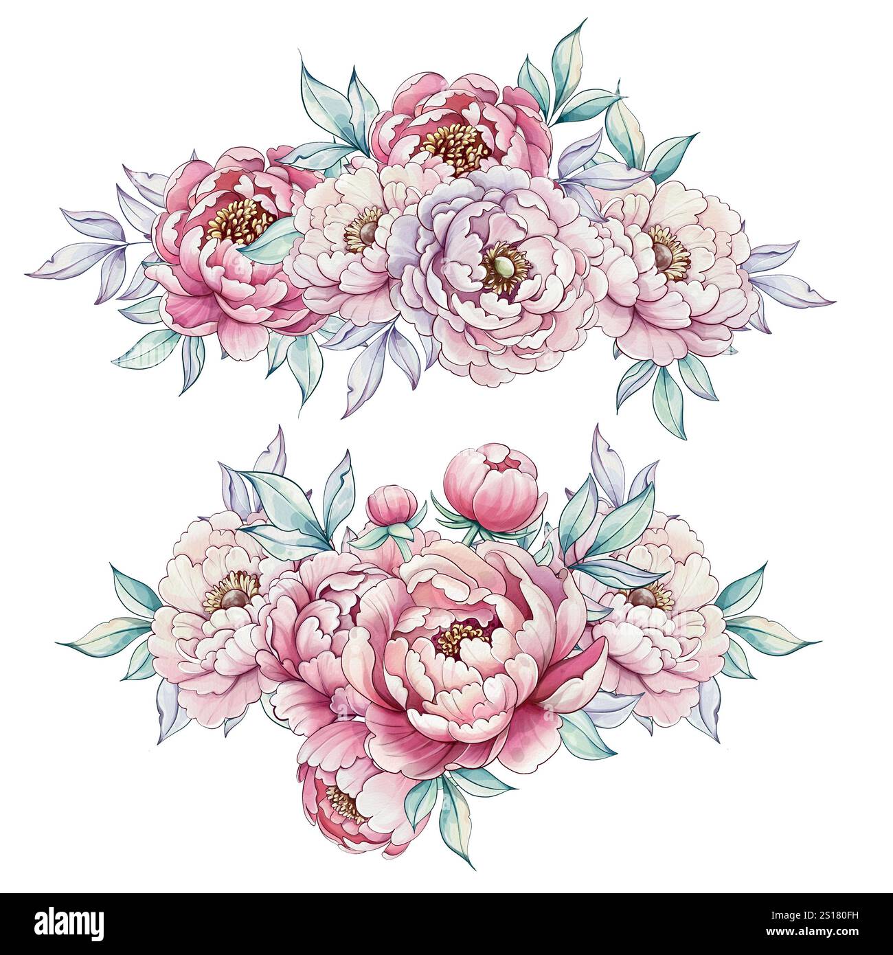 Blend of delicate leaves Cut Out Stock Images & Pictures - Alamy