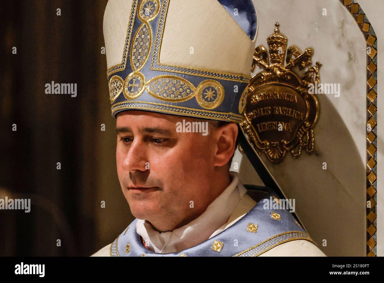 Rome, Italy, 1 January, 2025. Cardinal Rolandas Makrickas celebrates a ...