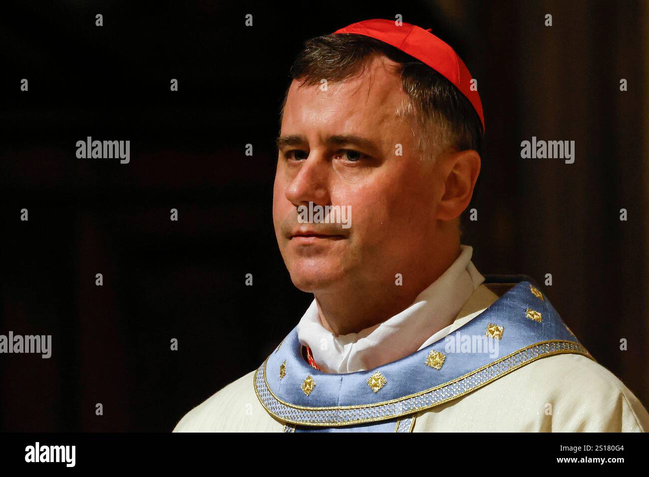 Rome, Italy, 1 January, 2025. Cardinal Rolandas Makrickas celebrates a ...
