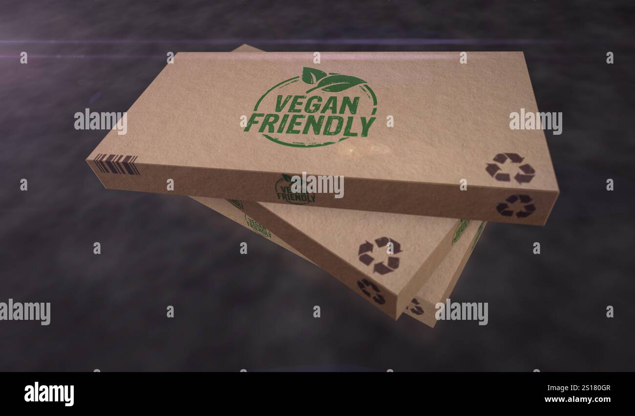Vegan friendly healthy diet box production line. Organic vegetarian bio ...