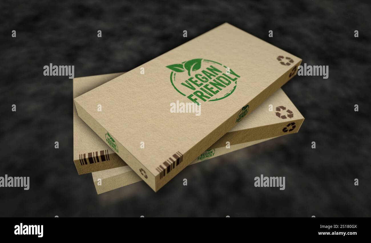 Vegan friendly healthy diet box production line. Organic vegetarian bio ...
