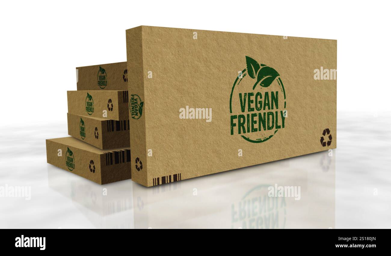 Vegan friendly healthy diet box production line. Organic vegetarian bio ...