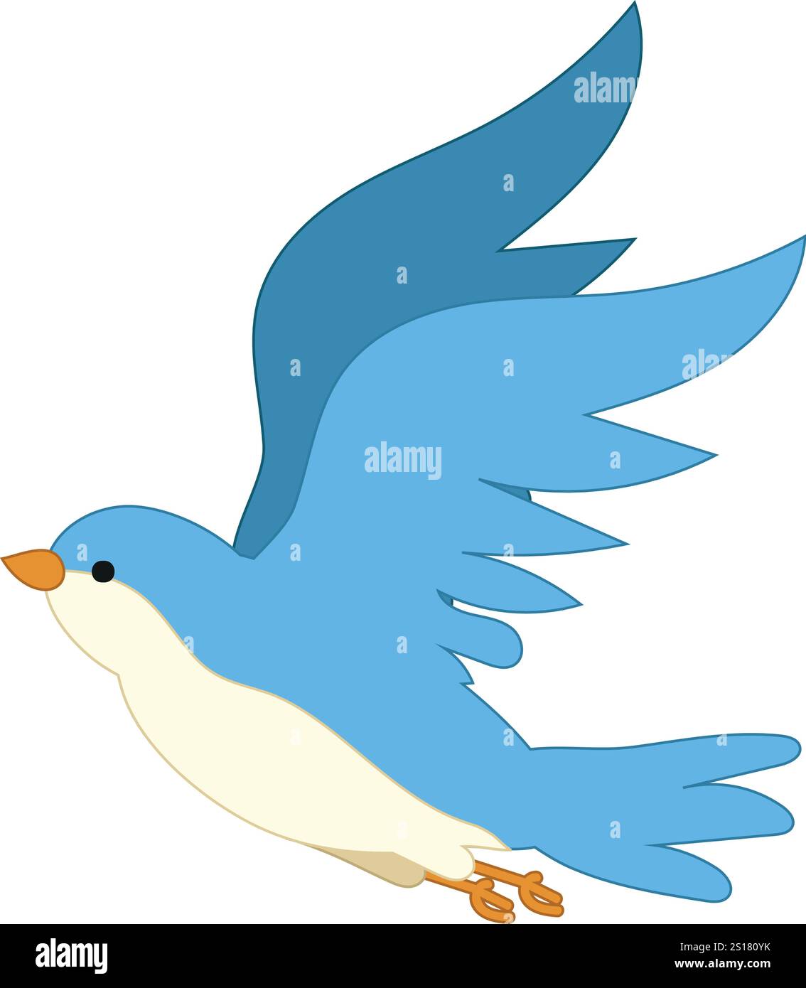 Sky Blue Bird vector illustration with isolated background Stock Vector ...