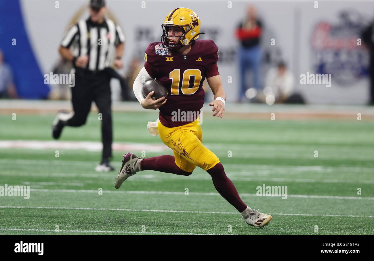 Atlanta, United States. 01st Jan, 2025. Arizona State quarterback Sam ...