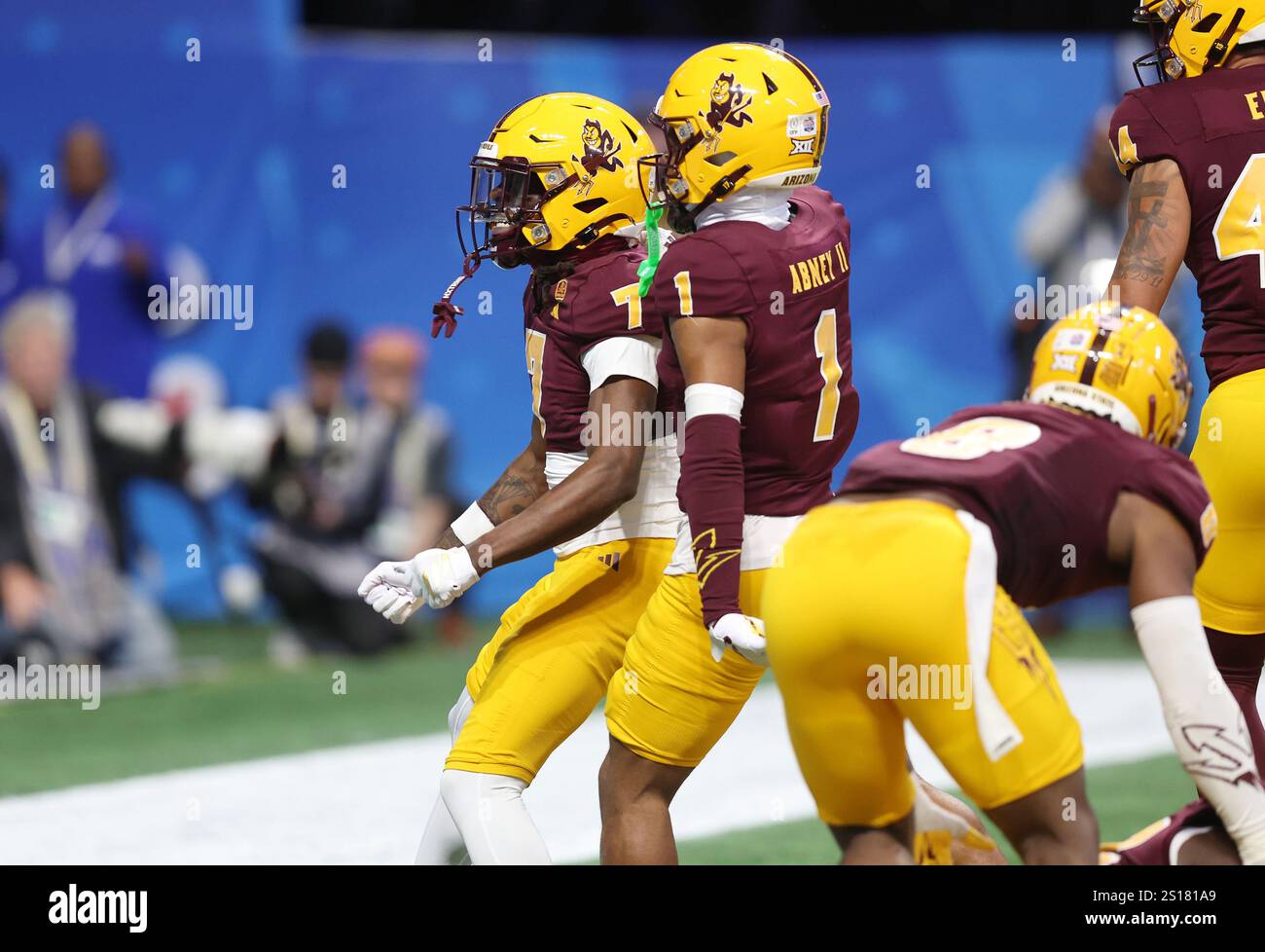 Atlanta, United States. 01st Jan, 2025. Arizona State defensive backs ...
