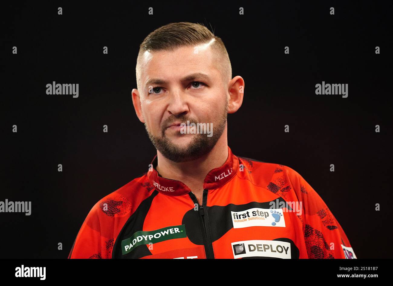 Nathan Aspinall in the quarter-final match against Luke Littler (not ...