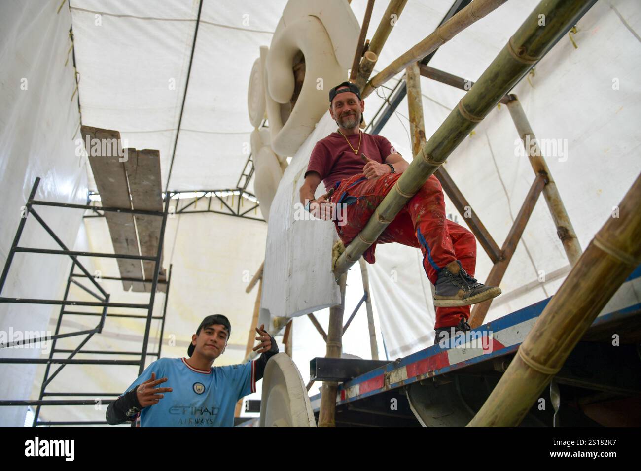 Pasto, Colombia. 09th Dec, 2024. The workshop of master sculptor ...