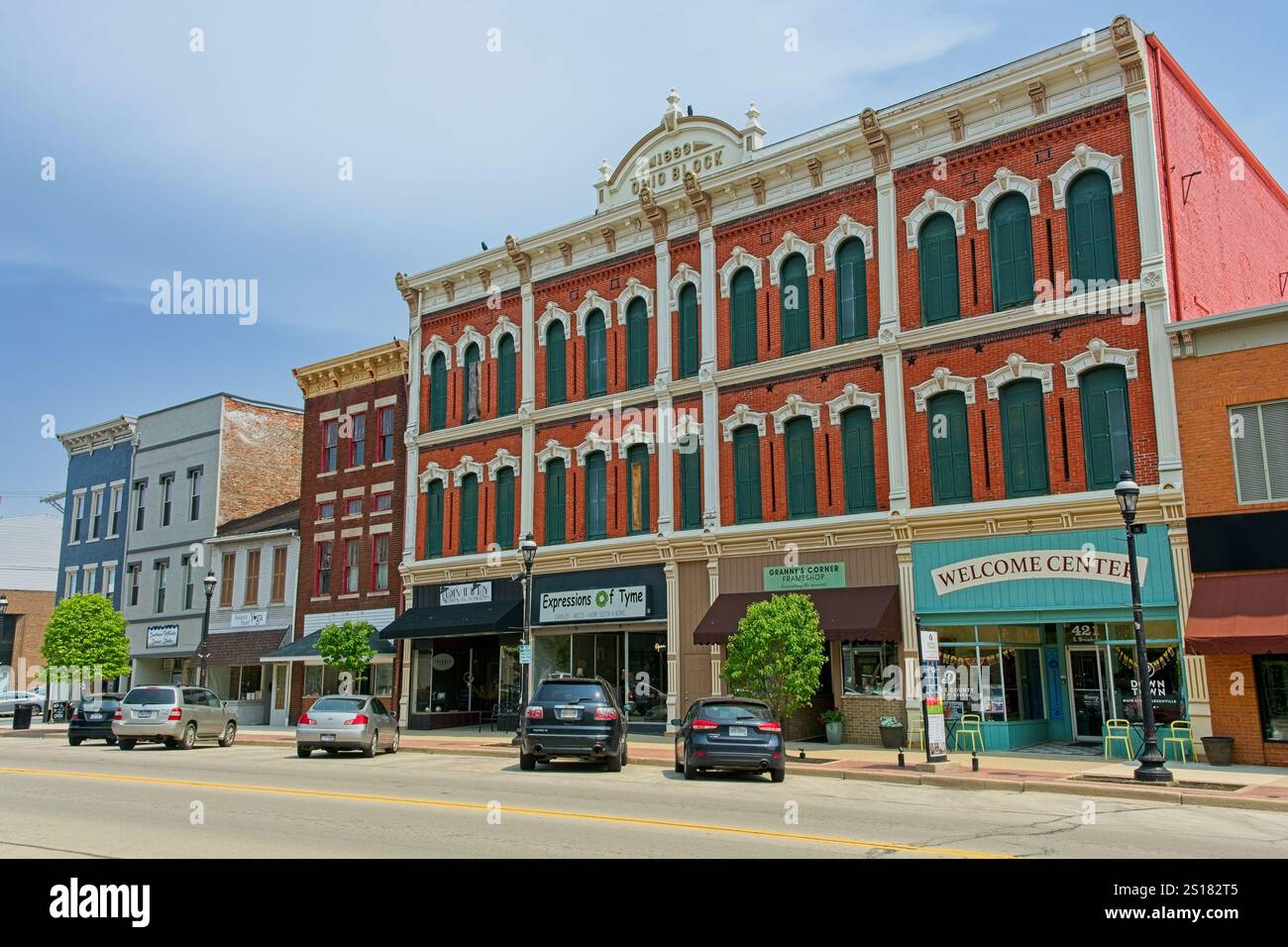 Late 19th century store fronts along South Broadway in downtown ...