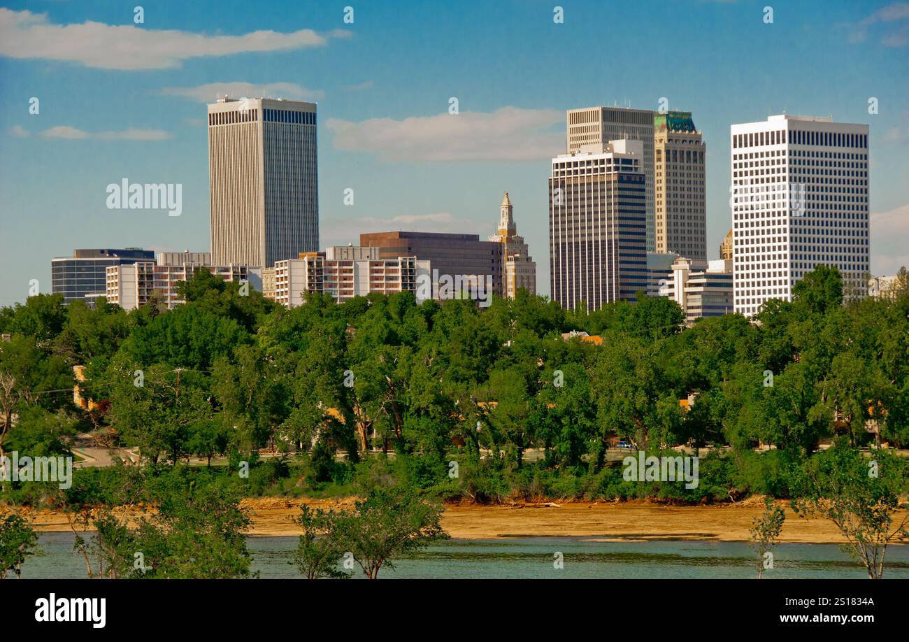 downtown city center skyline of Tulsa, Oklahoma - USA Stock Photo - Alamy