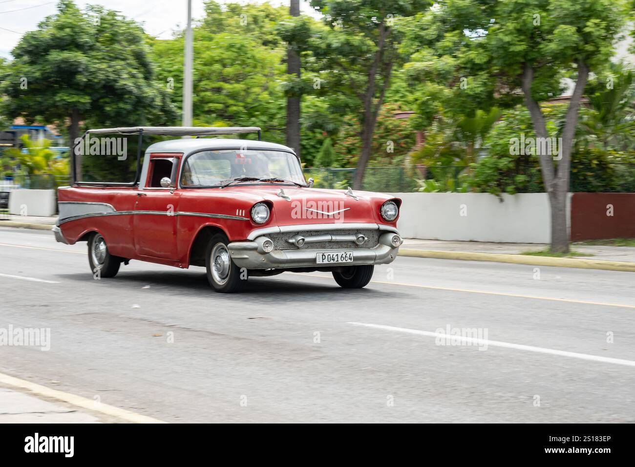 VARADERO, CUBA - AUGUST 30, 2023: Chevrolet Bel Air 1957 pickup vintage ...