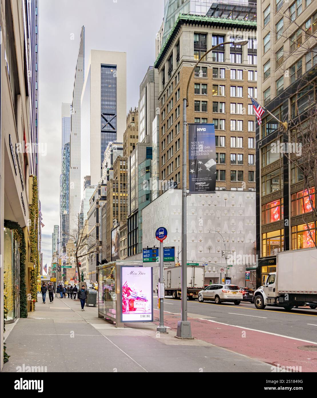 western view of 57th street, manhattan Stock Photo - Alamy