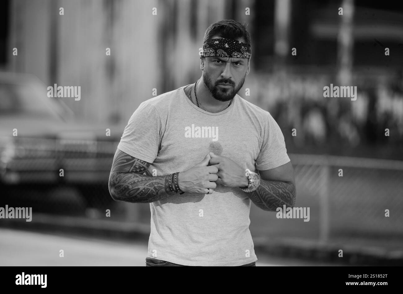 Hispanic neighborhood Black and White Stock Photos & Images - Alamy