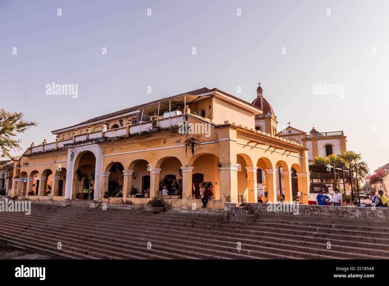 MOMPOX, COLOMBIA - MARCH 3, 2023: Plaza de Mercado building in Santa ...