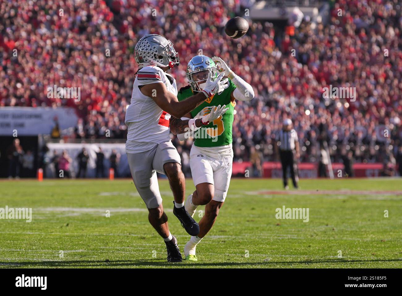 Ohio State wide receiver Emeka Egbuka (2) catches a touchdown pass as ...