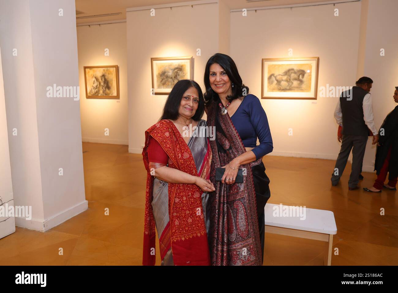 NEW DELHI, INDIA - NOVEMBER 28: Uma Nair and artist Sujata Dere (R ...