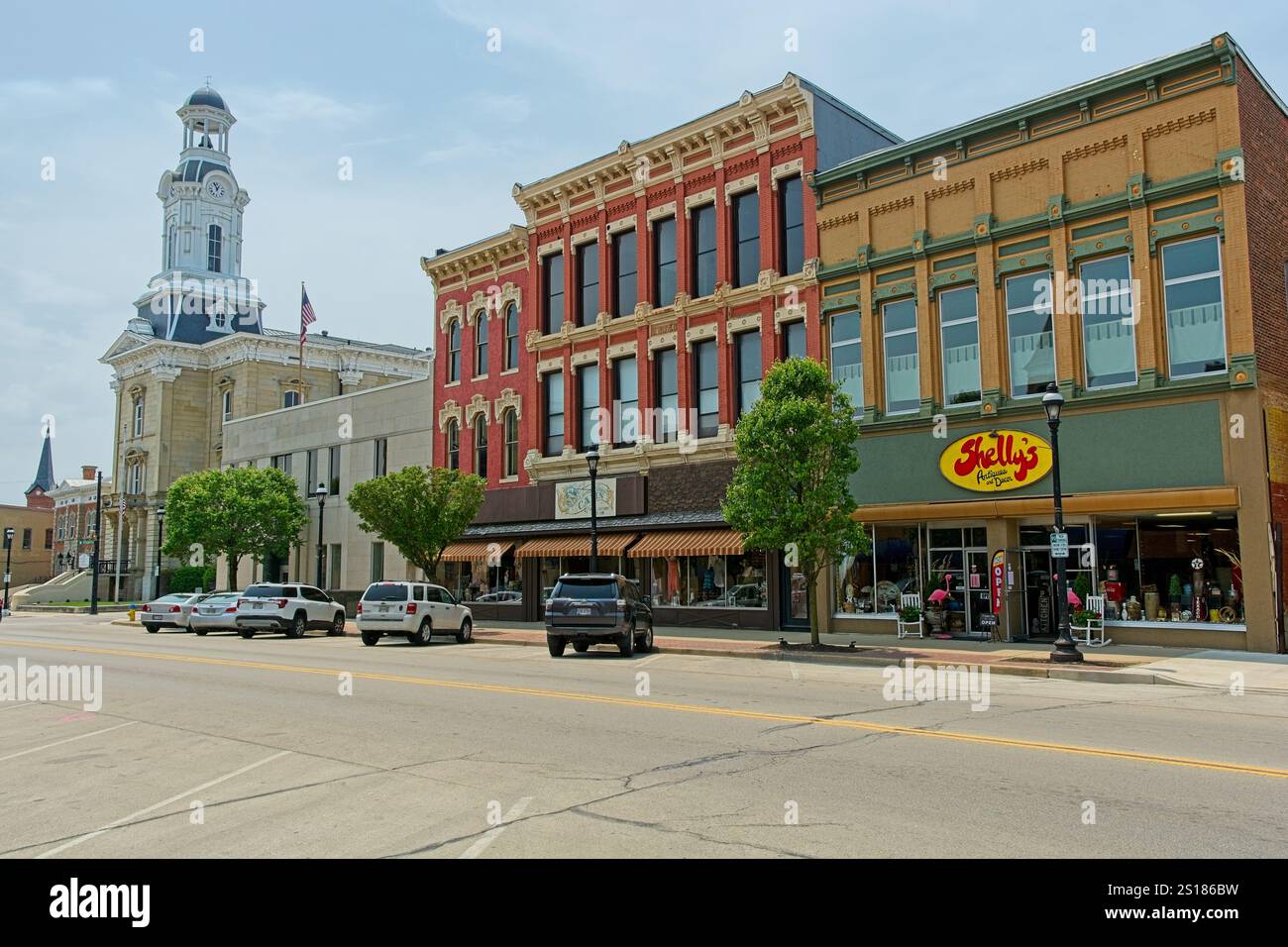 Late 19th century store fronts along South Broadway adjoining Darke ...