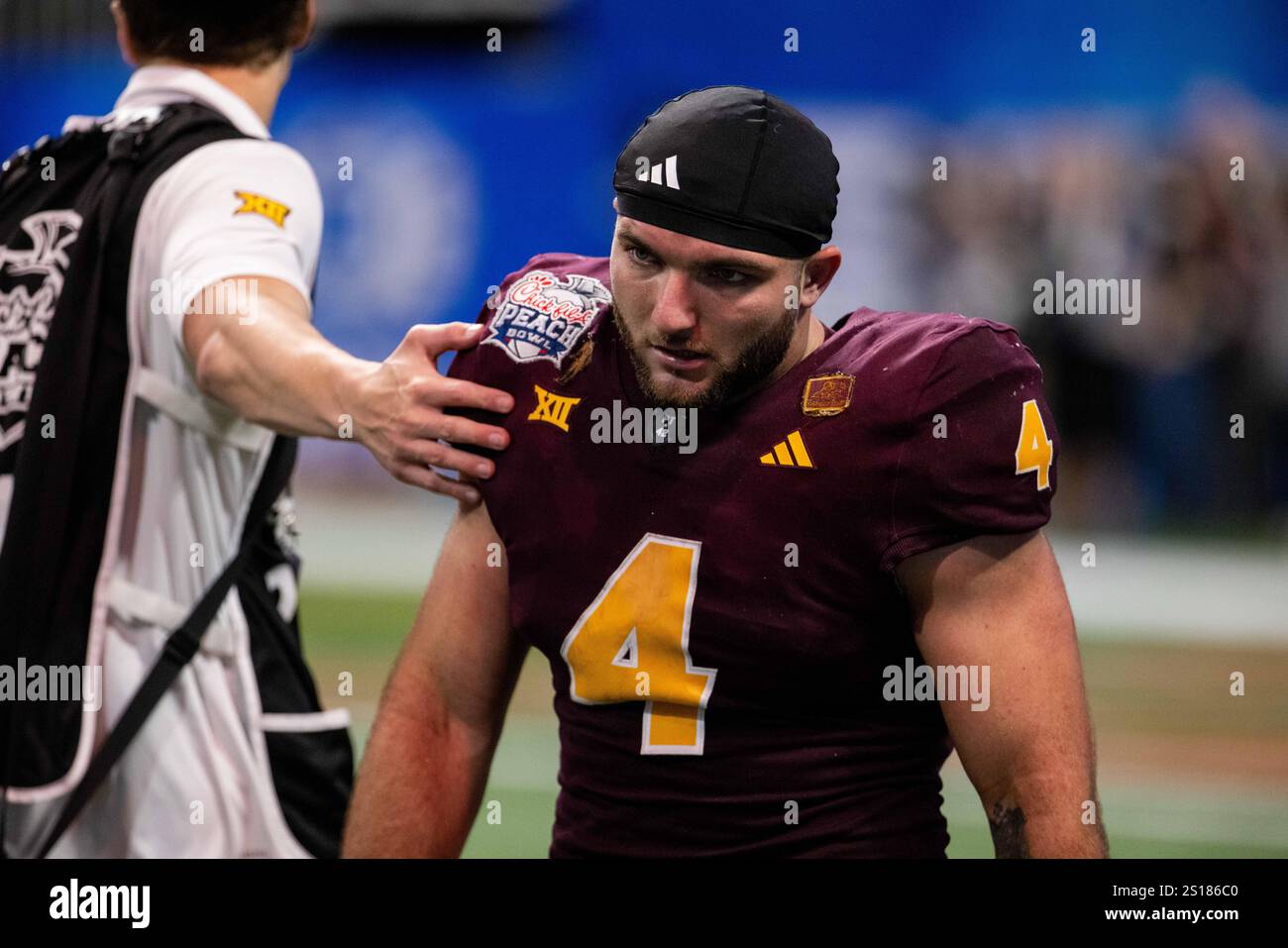January 1, 2025: Arizona State running back Cam Skattebo (4) walks off ...