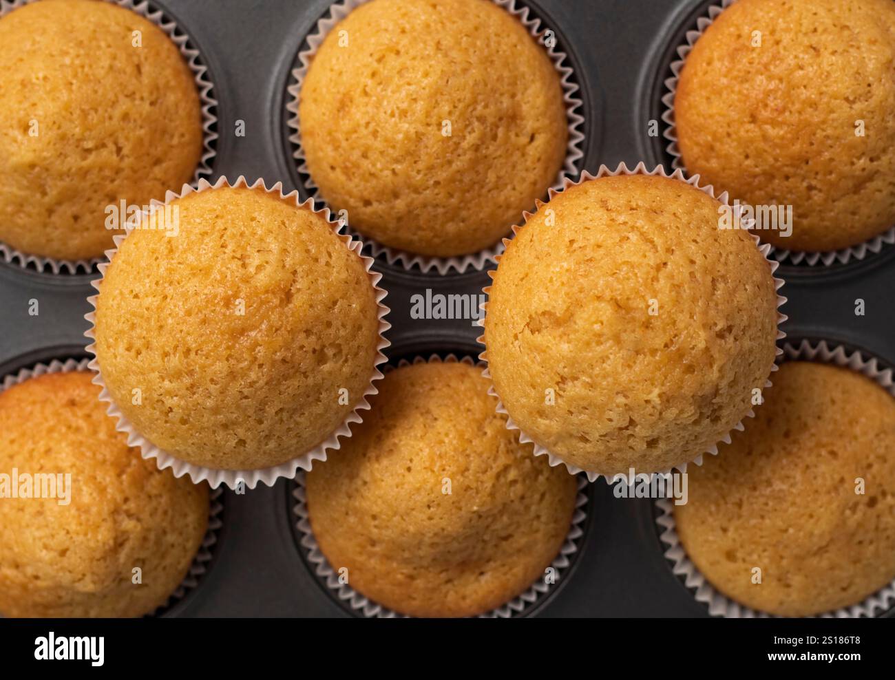 Top view cupcake texture paper molds hi-res stock photography and ...