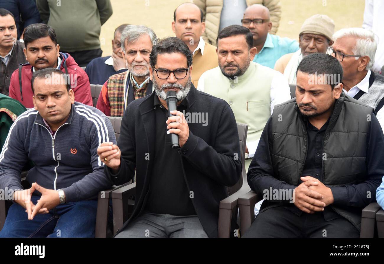 Patna, India. 01st Jan, 2025. PATNA, INDIA - DECEMBER 30: Jan Suraj ...