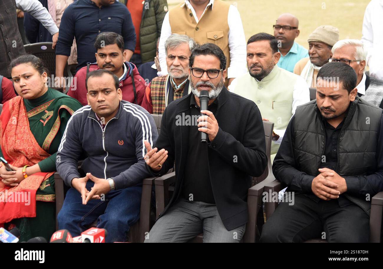 Patna, India. 01st Jan, 2025. PATNA, INDIA - DECEMBER 30: Jan Suraj ...