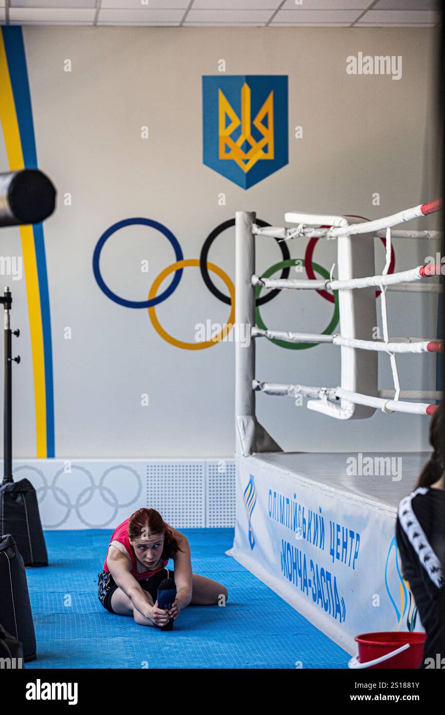 Female kickboxer in olympic camp hi-res stock photography and images ...
