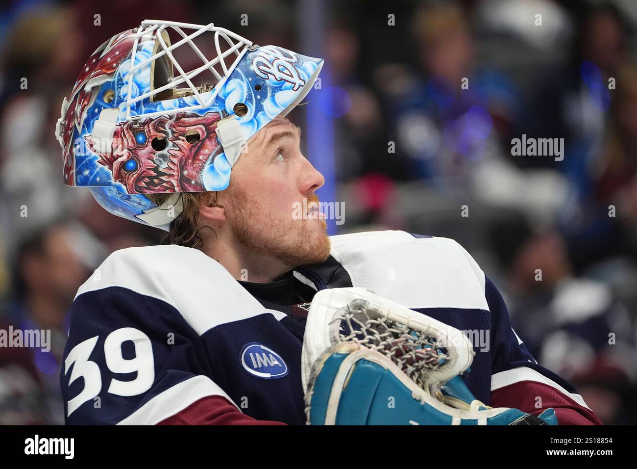 Colorado Avalanche goaltender Mackenzie Blackwood (39) in the second ...