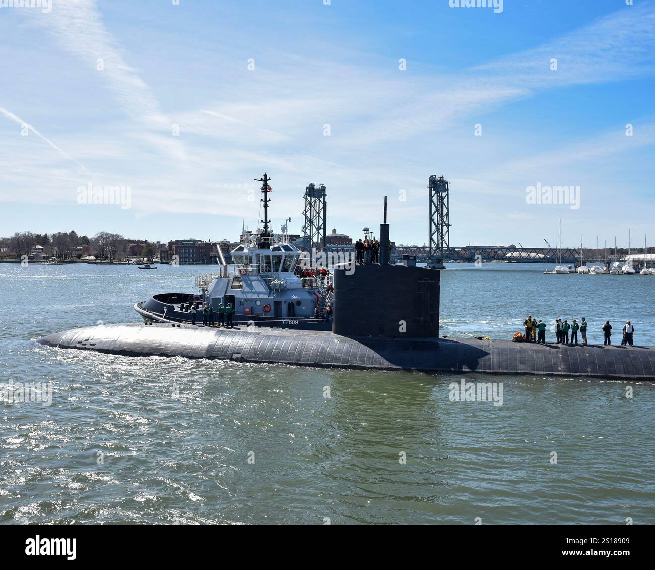 KITTERY, Maine (Apr. 9, 2024) USS Greeneville (SSN 772) departs ...