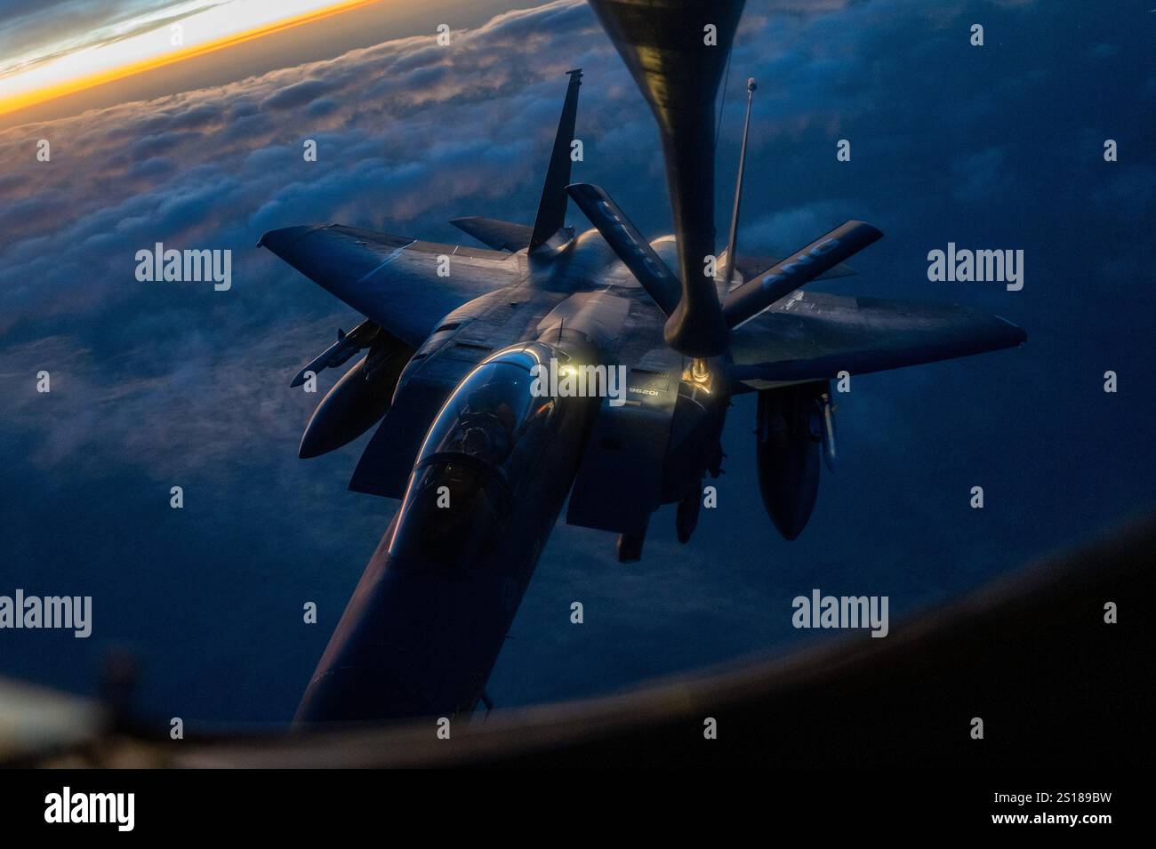 A U.S. Air Force F-15E Strike Eagle assigned within the U.S. Central ...