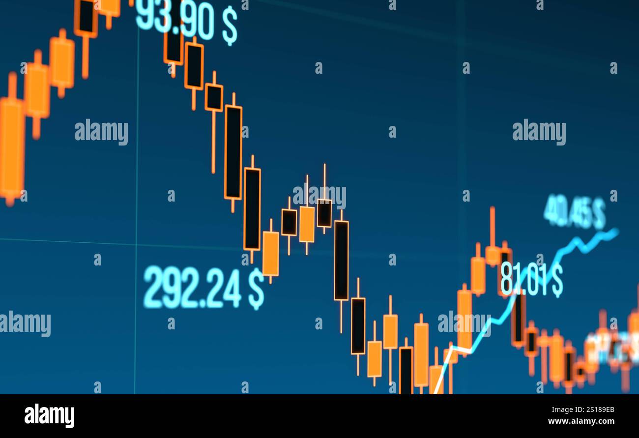 Stock market graphs rising falling hi-res stock photography and images ...