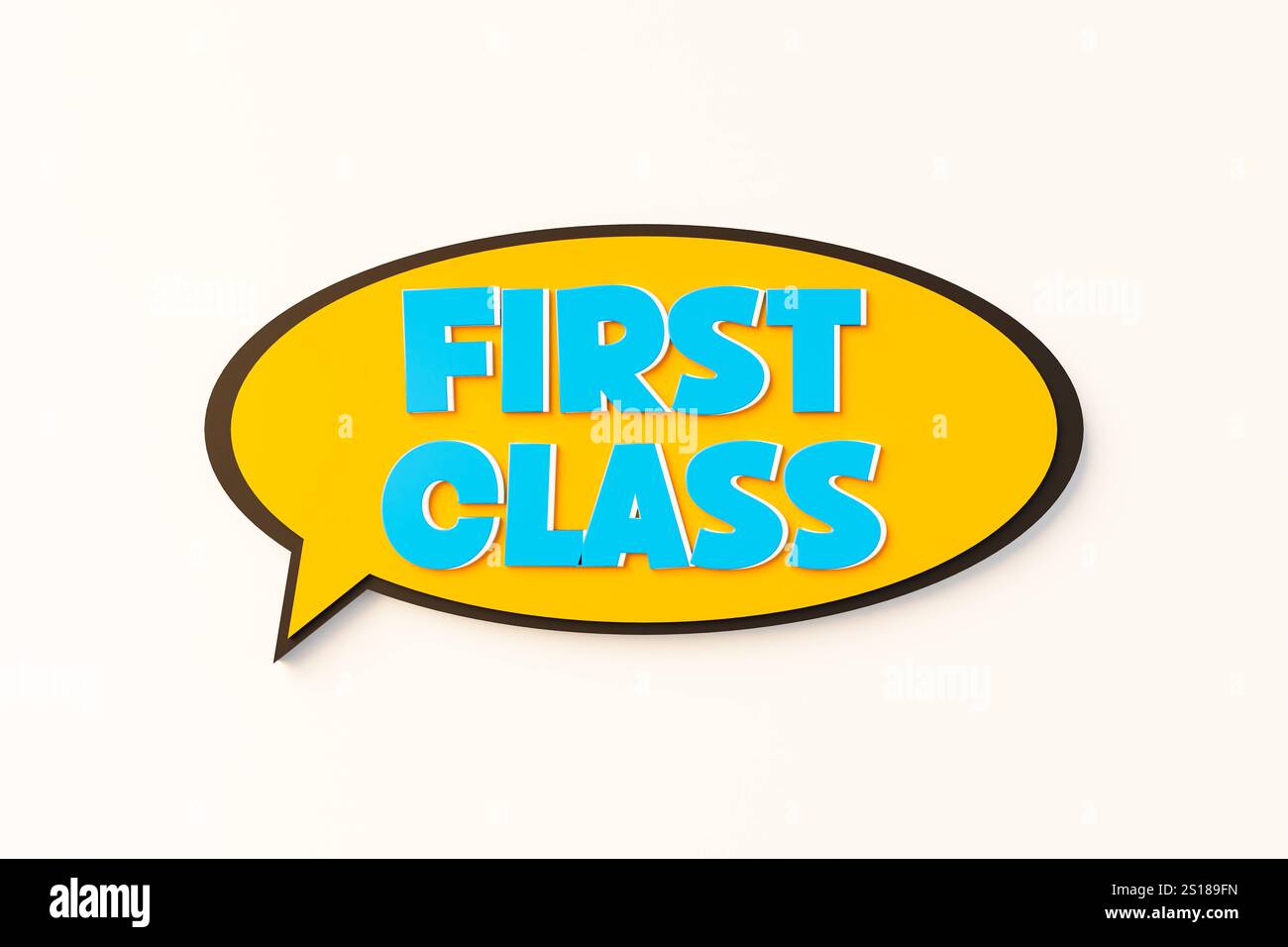 First class, cartoon speech bubble. First class, cartoon speech bubble ...