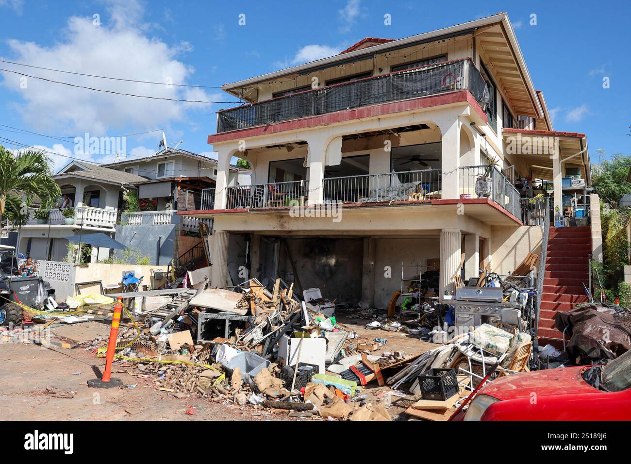 A view of the home where a New Year's Eve fireworks explosion killed ...