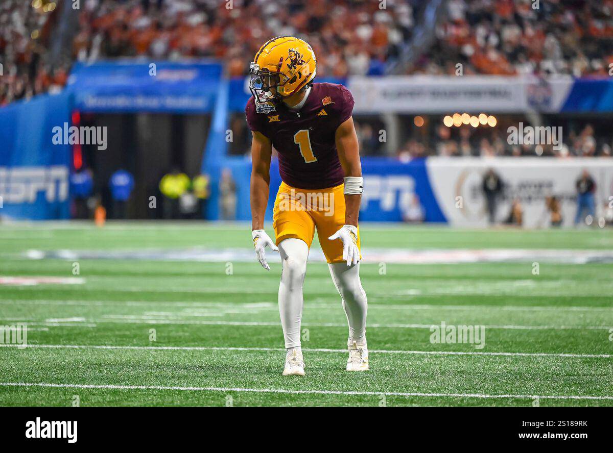 ATLANTA, GA - JANUARY 01: Wide Receiver Xavier Guillory #1 of the ...
