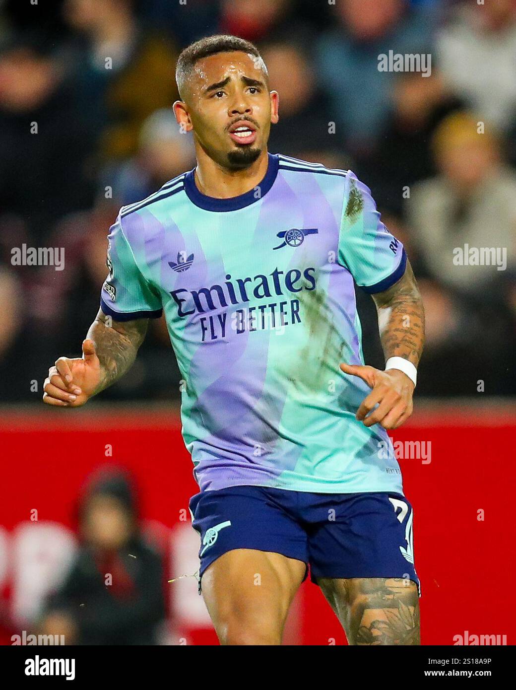 Gabriel Jesus of Arsenal in action during the Premier League match ...